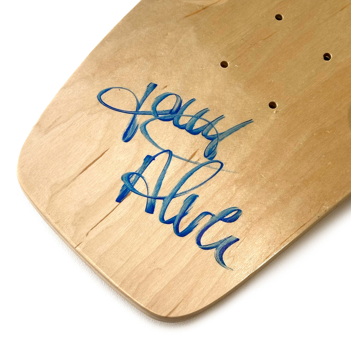 Alva Bela Scratch Logo Natural Signed Skateboard Deck – Alva-Skates.com