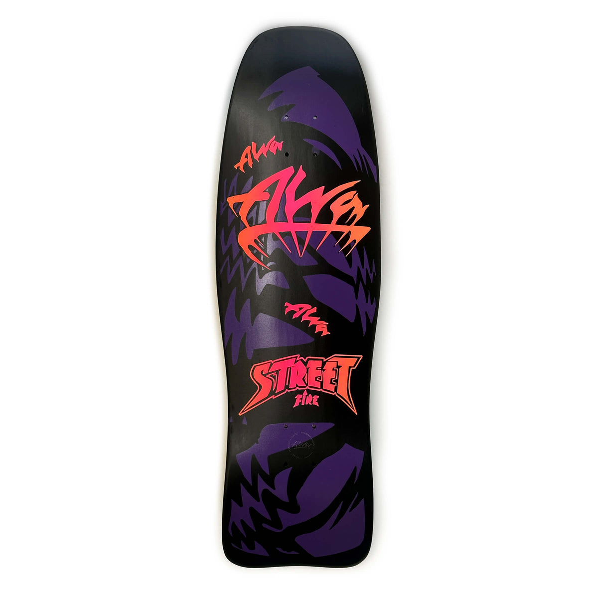 ALVA Modern Agresion Deck with a Street Fire Black with purple graphic ...
